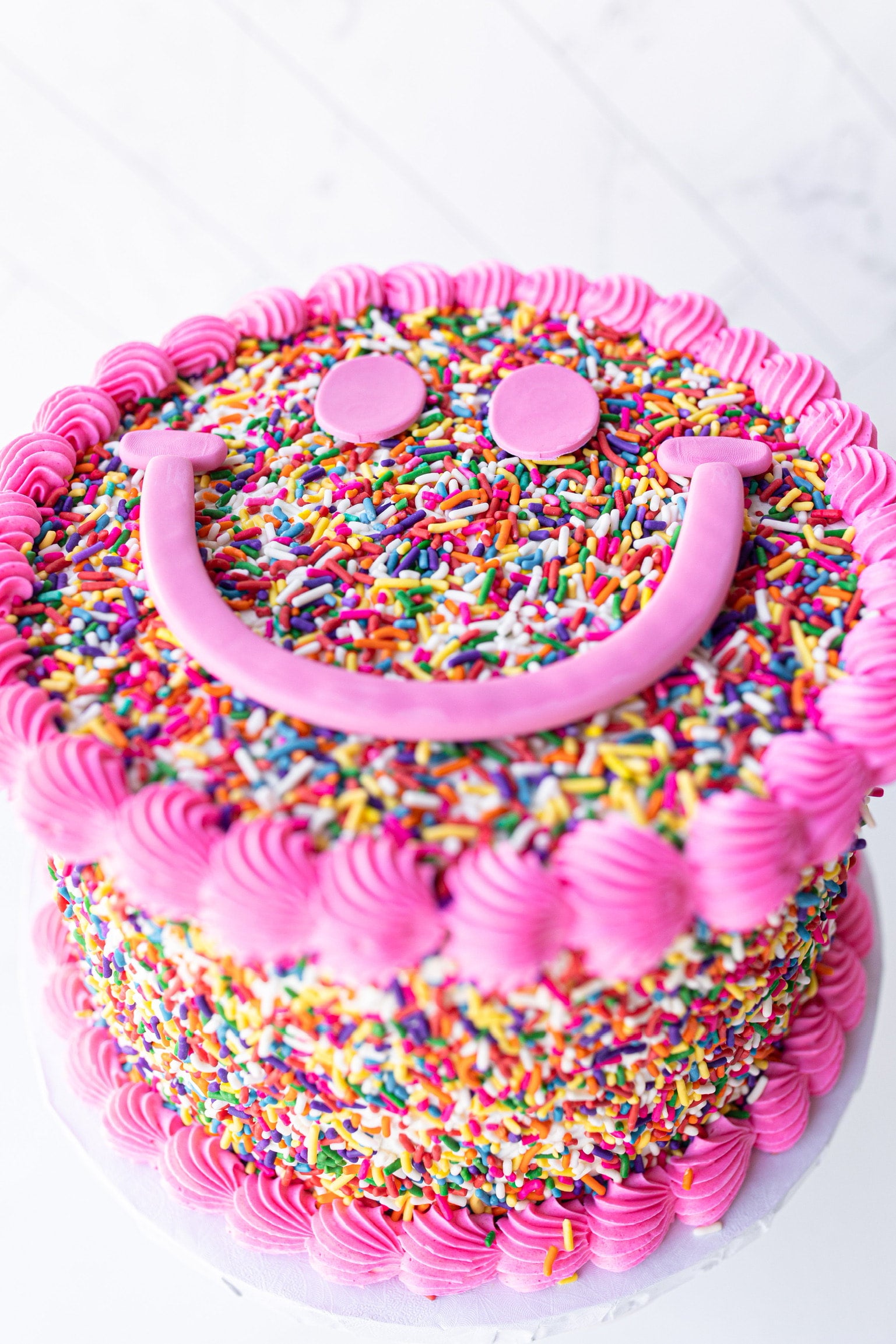 Smiley Face Sprinkle Cake | Hapa Bakery