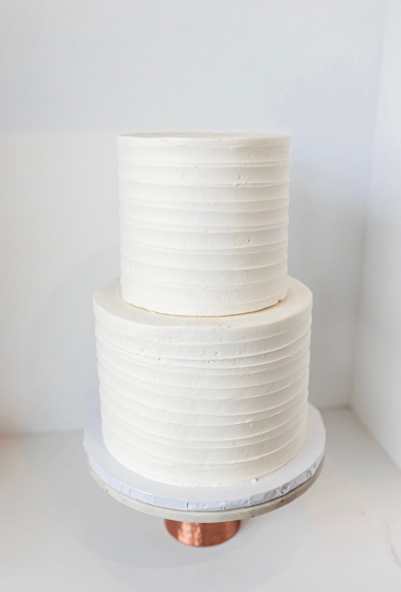 Simple 2 Tier Buttercream Wedding Cakes