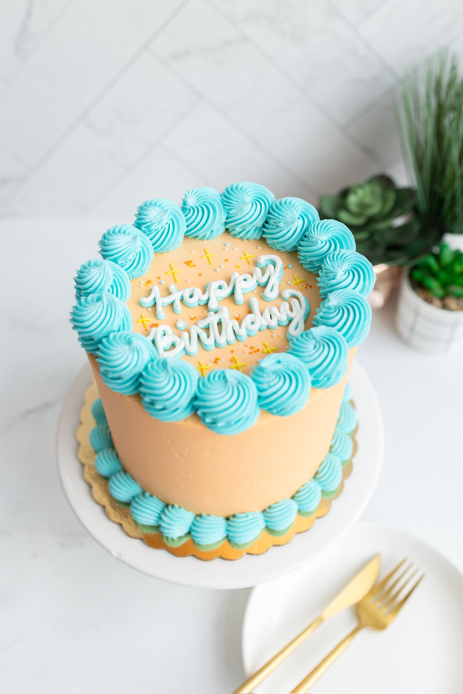 Happy Birthday Stars Cake | Hapa Bakery