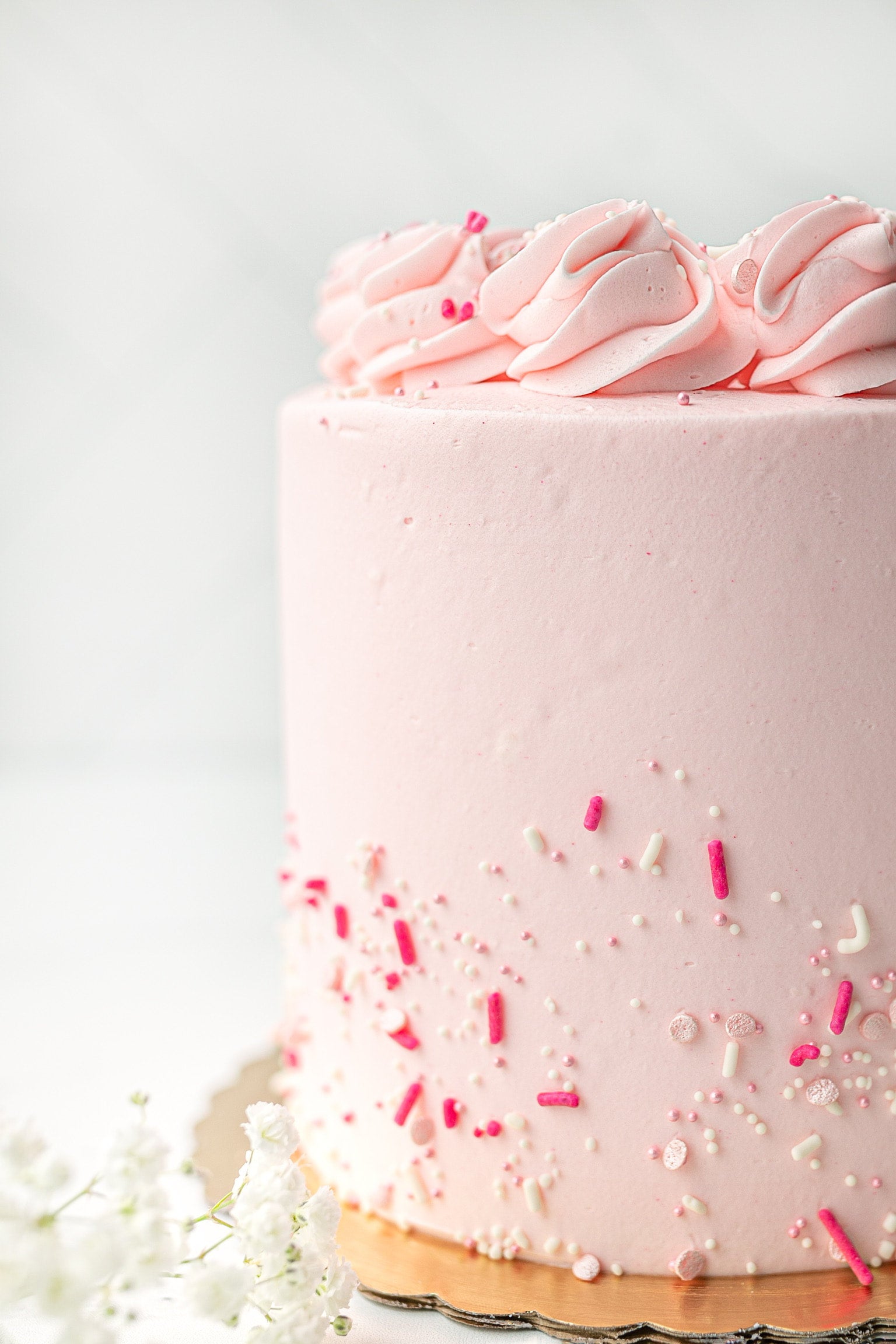 Light Pink Sprinkle Cake - Hapa Cupckaes & Bakery - Orange County, CA ...