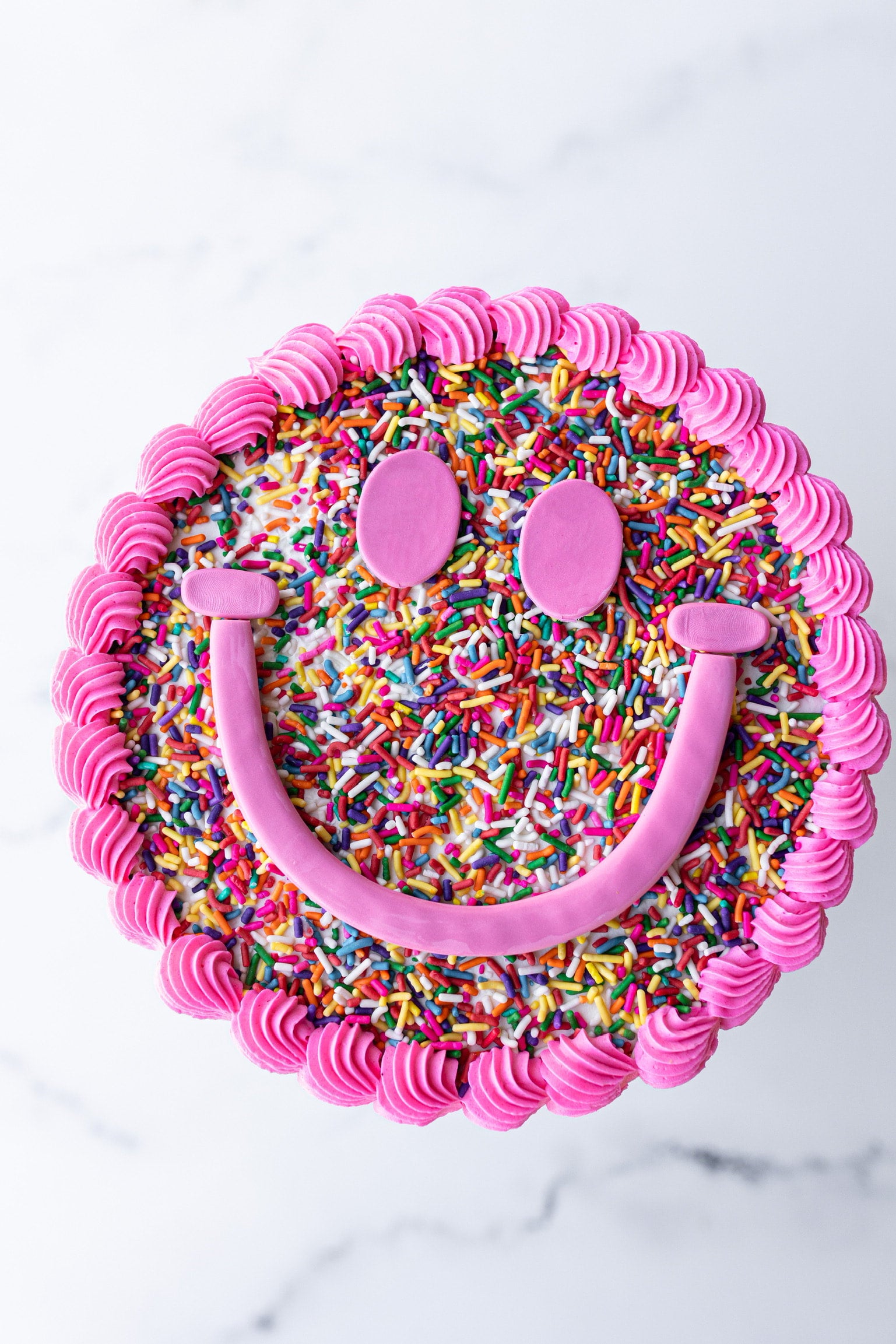 Smiley Face Sprinkle Cake | Hapa Bakery