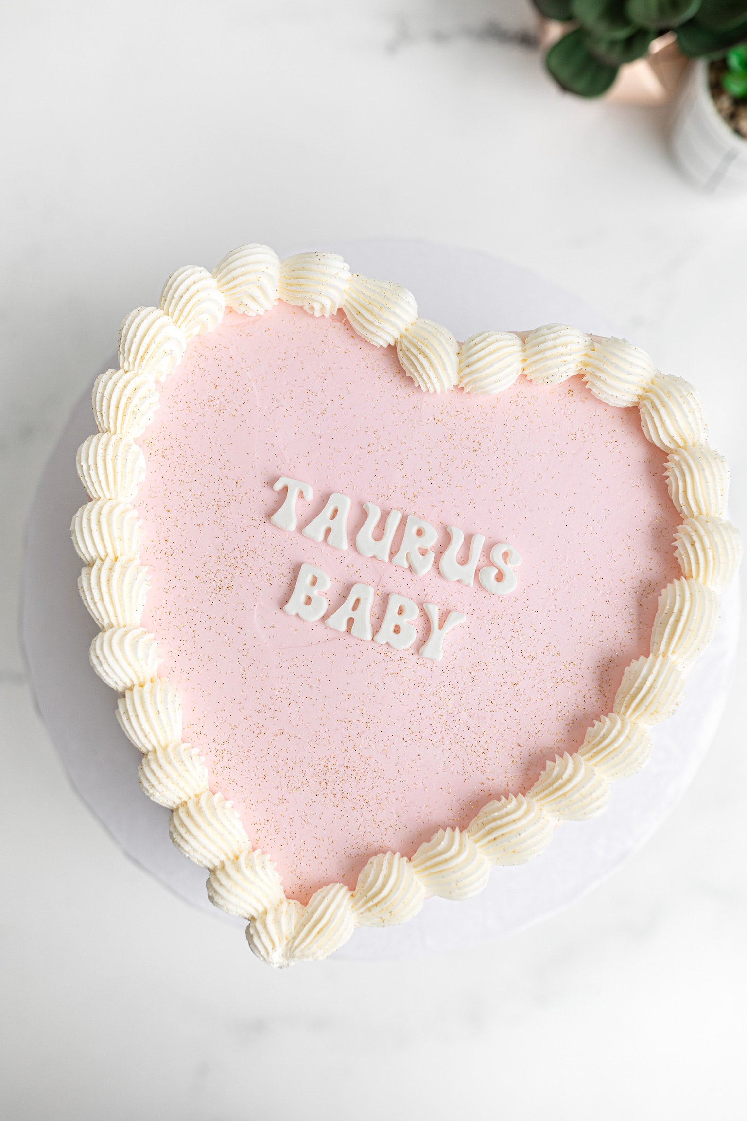 Zodiac Baby Heart Cake | Hapa Bakery