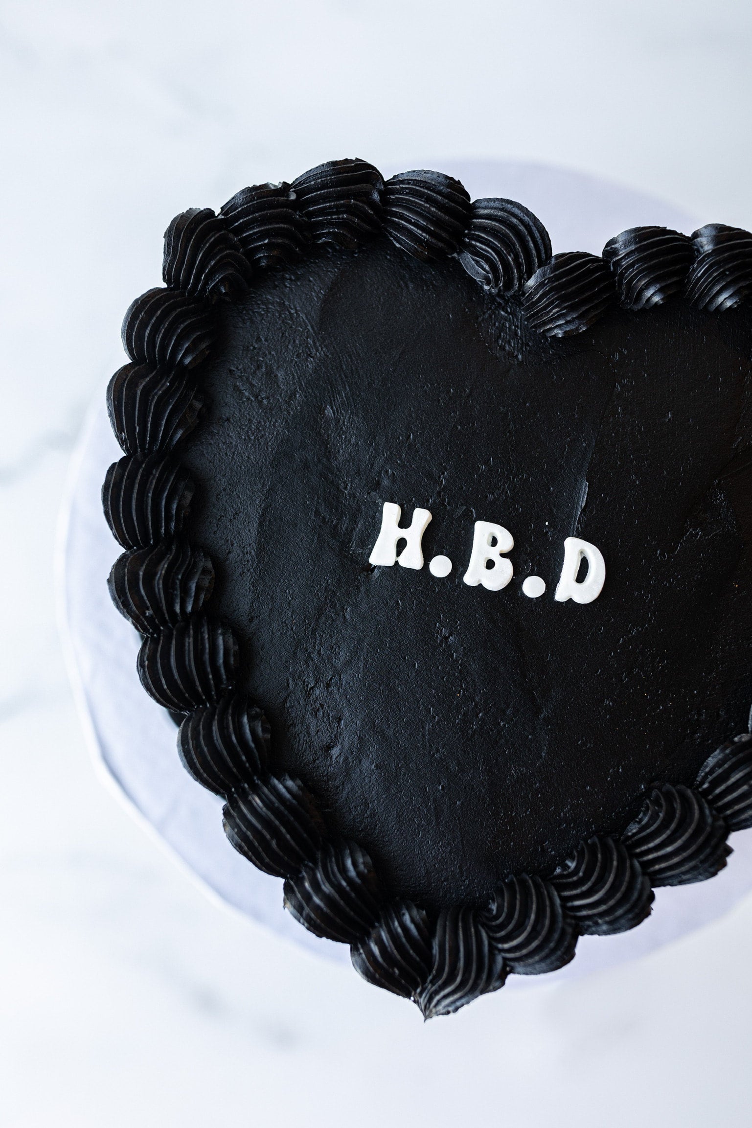 Black Heart Cake Hapa Bakery