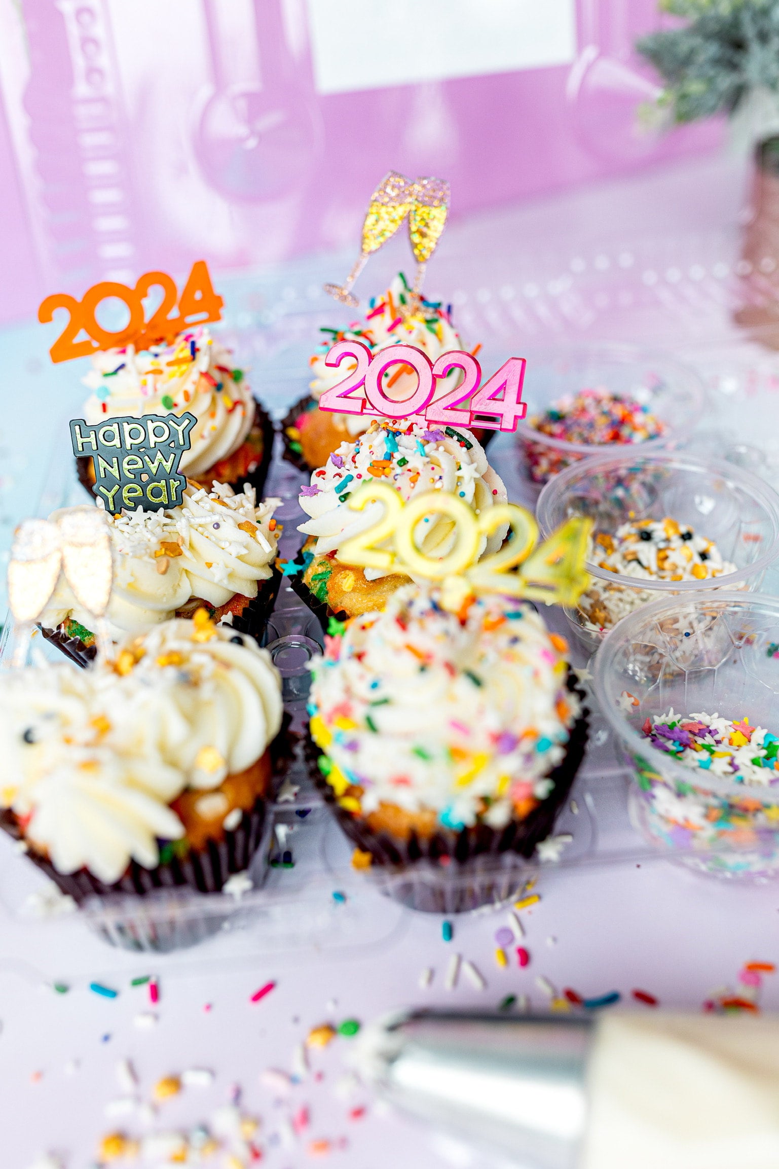 Cupcake Frames Buy Festiko 36 Pcs 2023 Happy New Year Party Cupcake